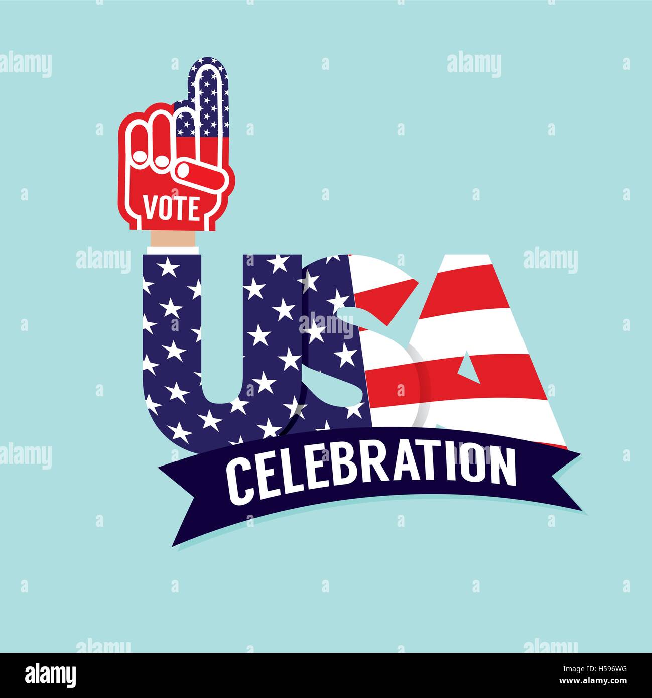 Vote USA Celebration Flag Vector Illustration Stock Vector Image & Art ...