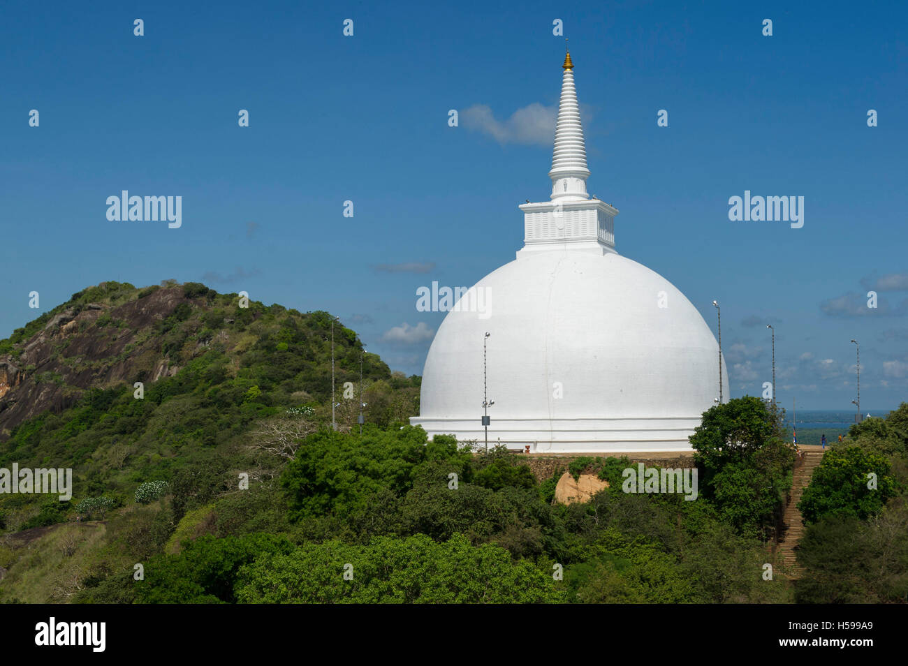 Mahaseya Dagoba, Mihintale temple, Anuradhapura, Sri Lanka Stock Photo ...