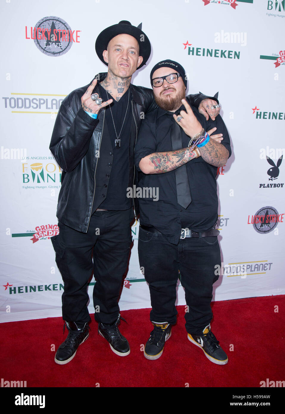 Rick Thorne and RA Diaz attend the 2nd Annual Bowling With Bunnies ...