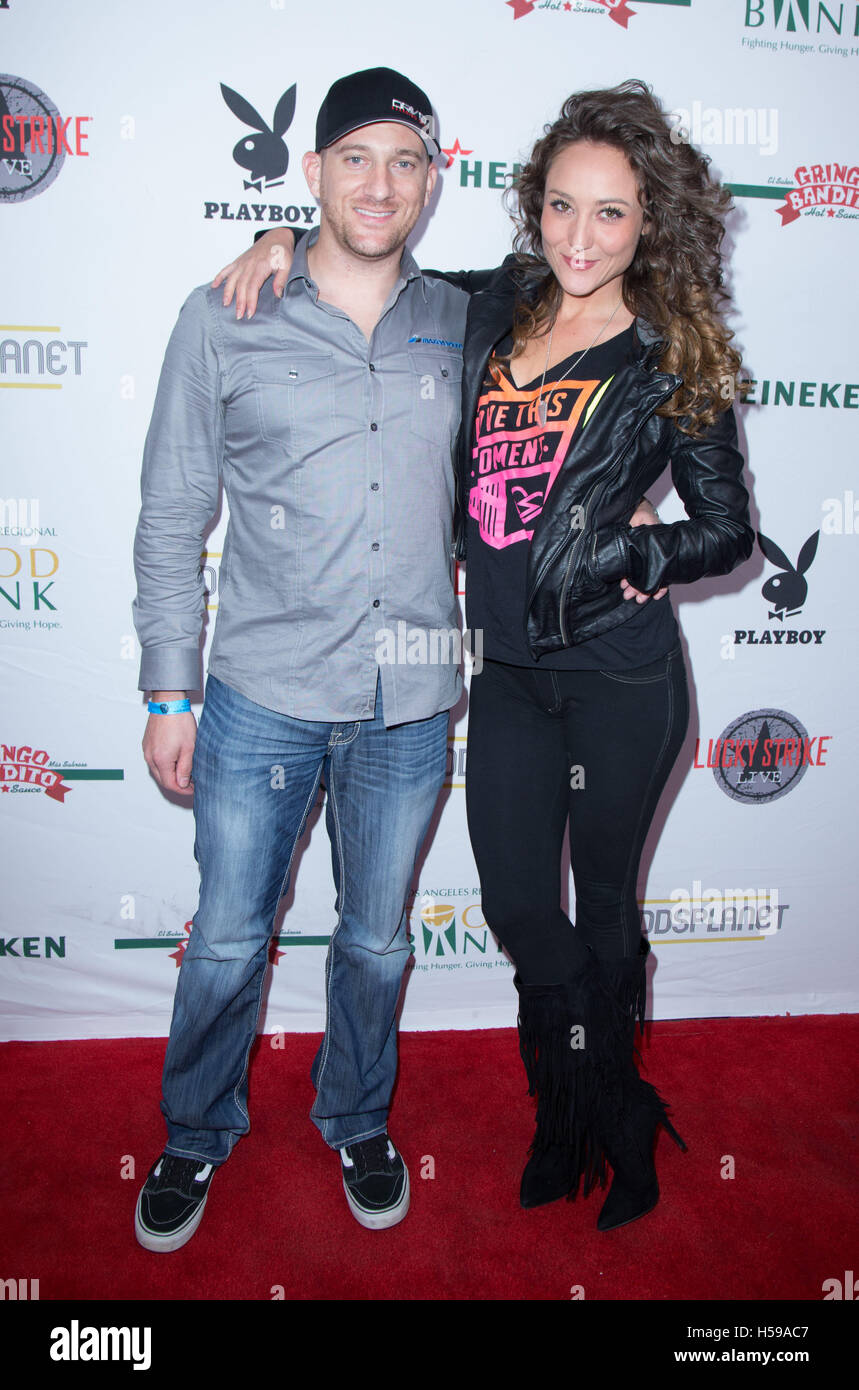 Sam Barnett and Lauren Mayhew attend the 2nd Annual Bowling With ...