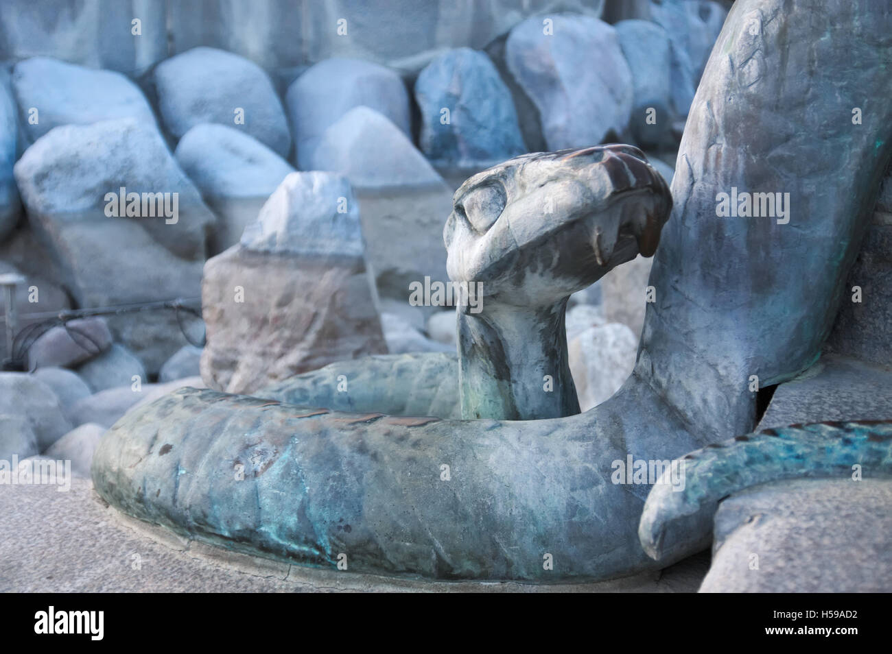 Snake. Gefion Fountain (Gefionspringvandet) Copenhagen, Denmark Stock ...