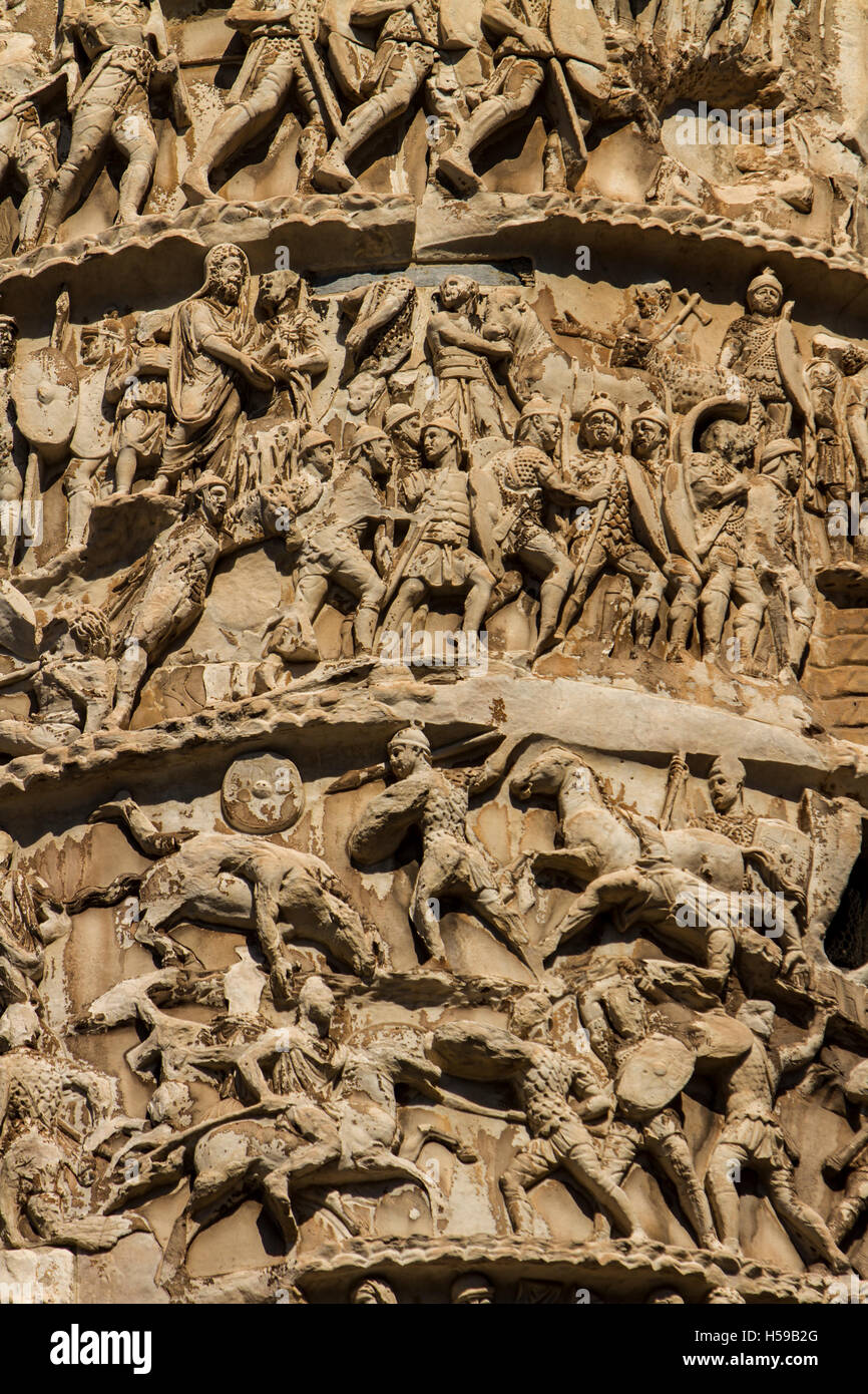 Detail from Column of Marcus Aurelius in Rome, Italy Stock Photo - Alamy