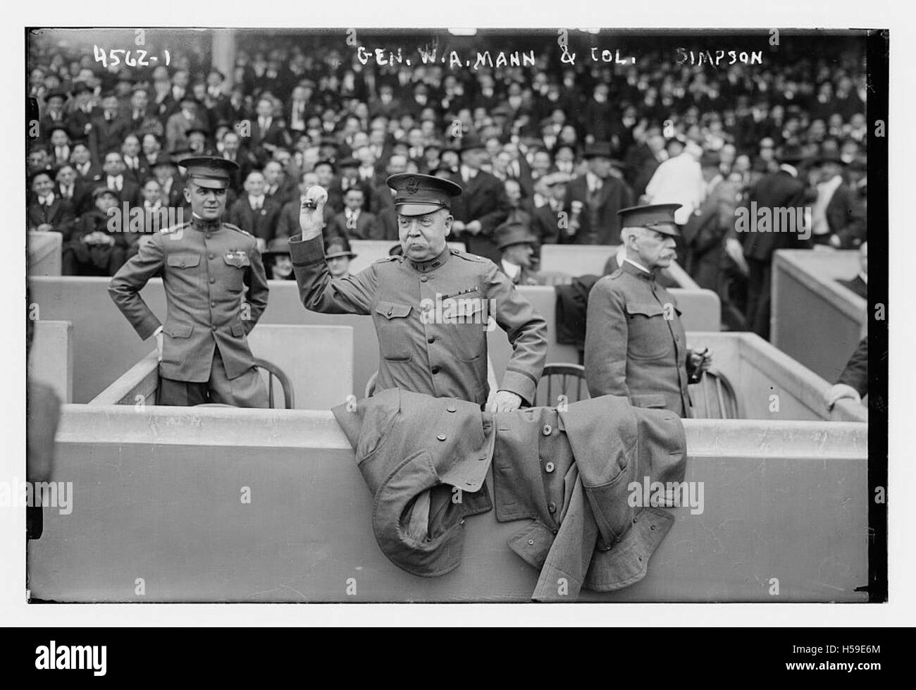 General WA Mann and Colonel Sim are depicted in this image, likely from ...