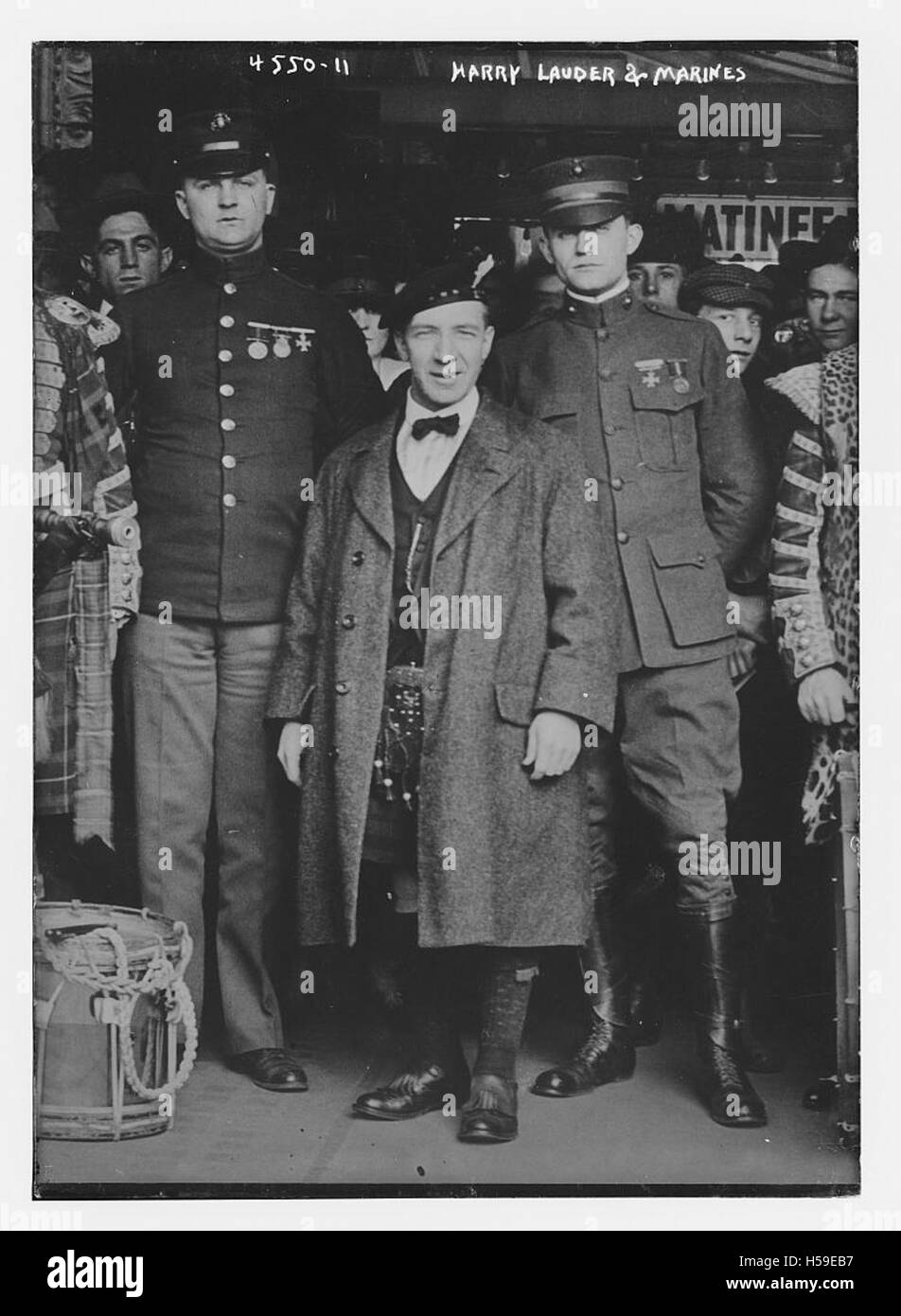 Photograph of Scottish singer and comedian Harry Lauder with Mar ...