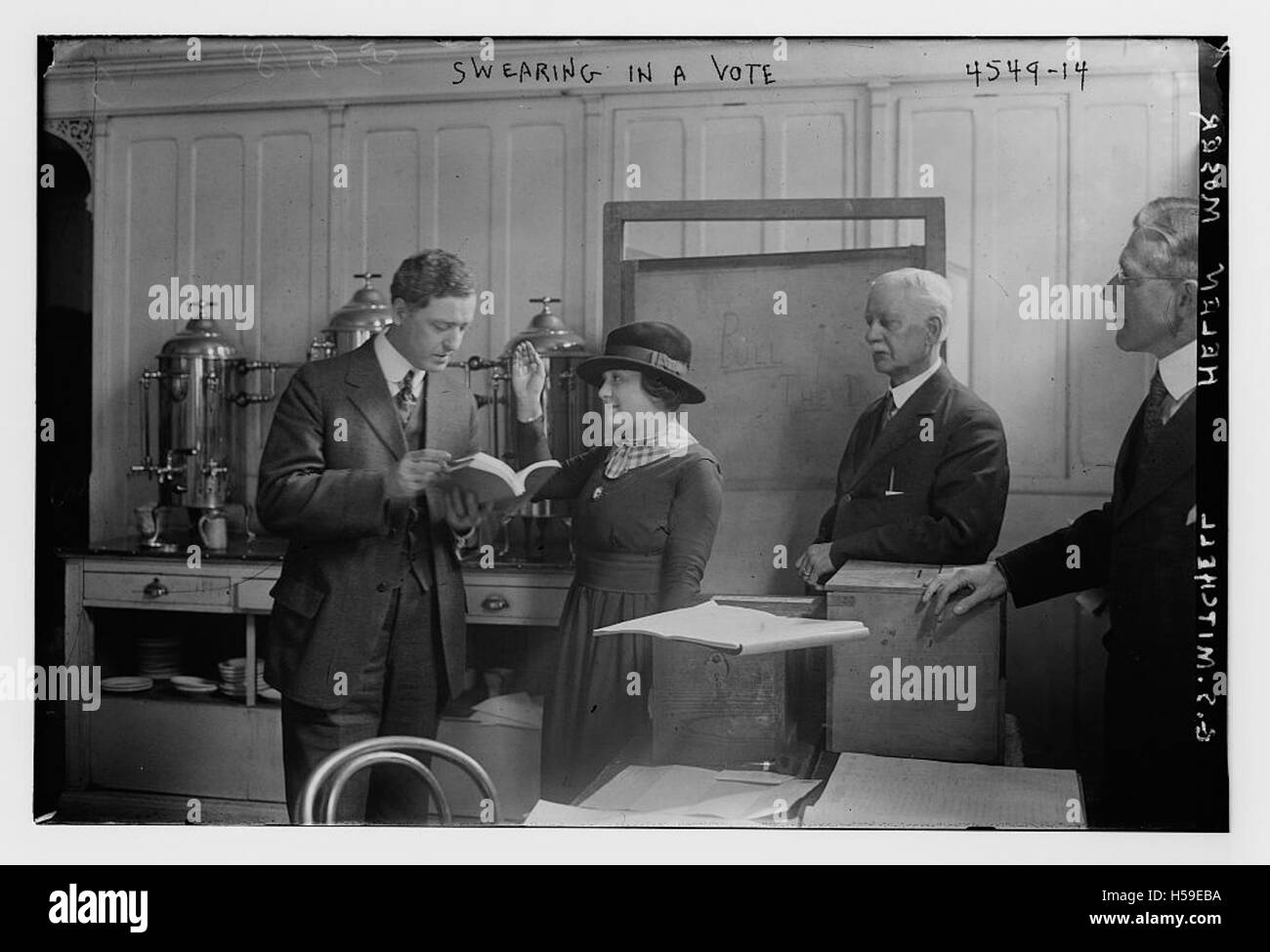 This image likely depicts a formal event involving Helen Moser and GS ...