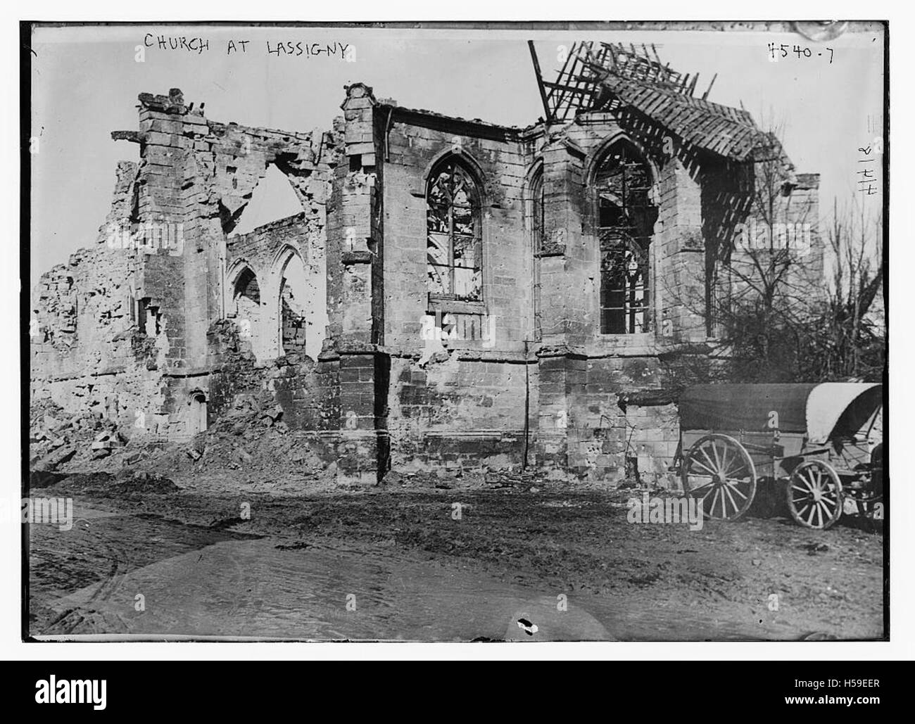 The church at Lass is depicted in this photograph, showcasing its ...