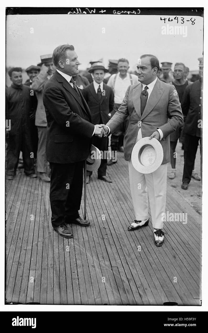 A historical image of the renowned tenor Enrico Caruso, paired with an ...