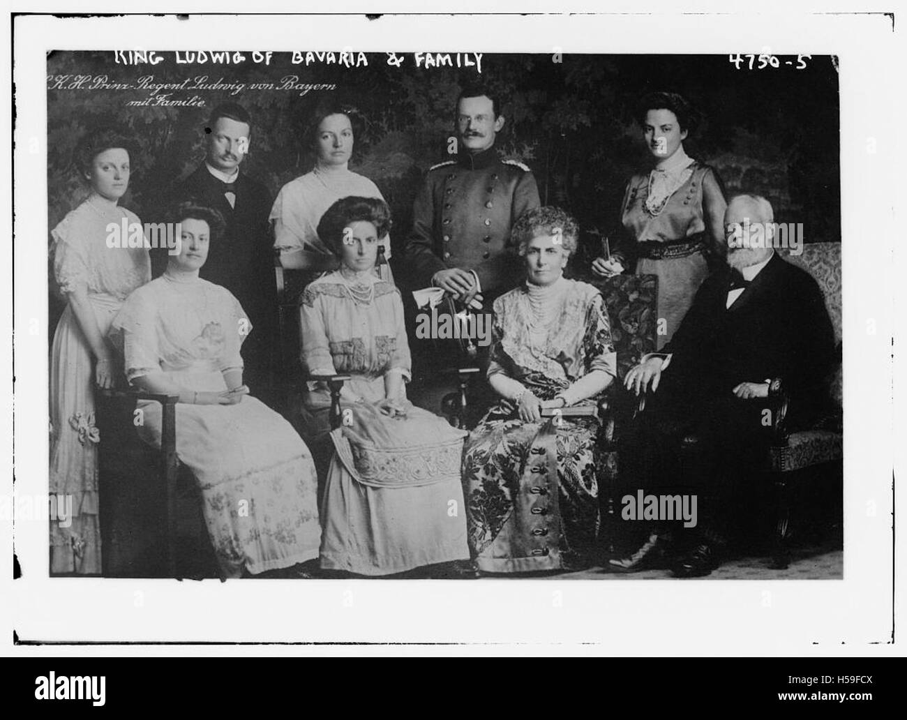 King Ludwig of Bavaria with his family. Ludwig II, known for his ...