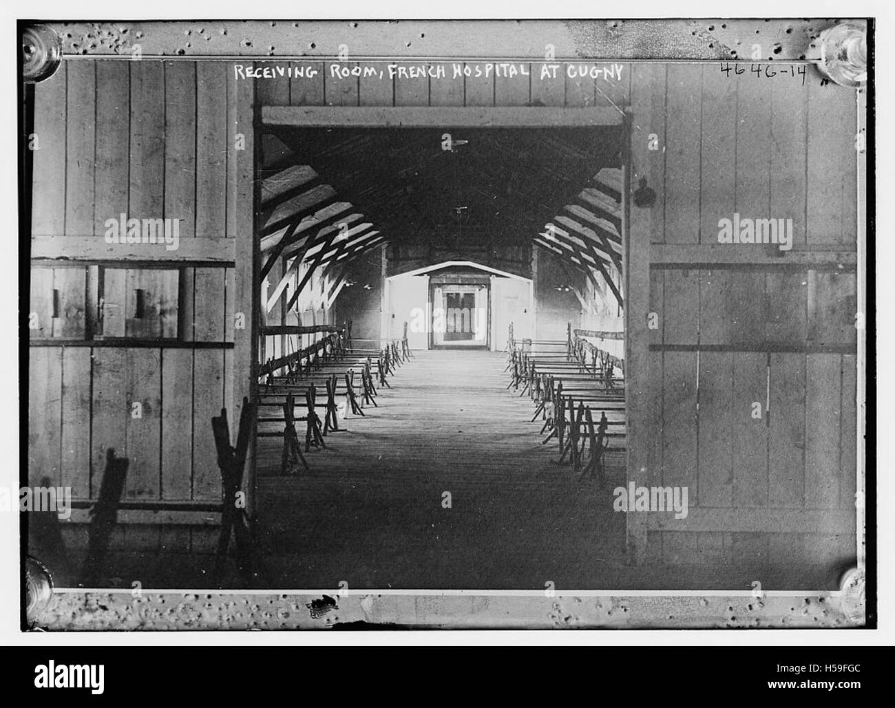 Reception room, French Hospital at C Stock Photo - Alamy