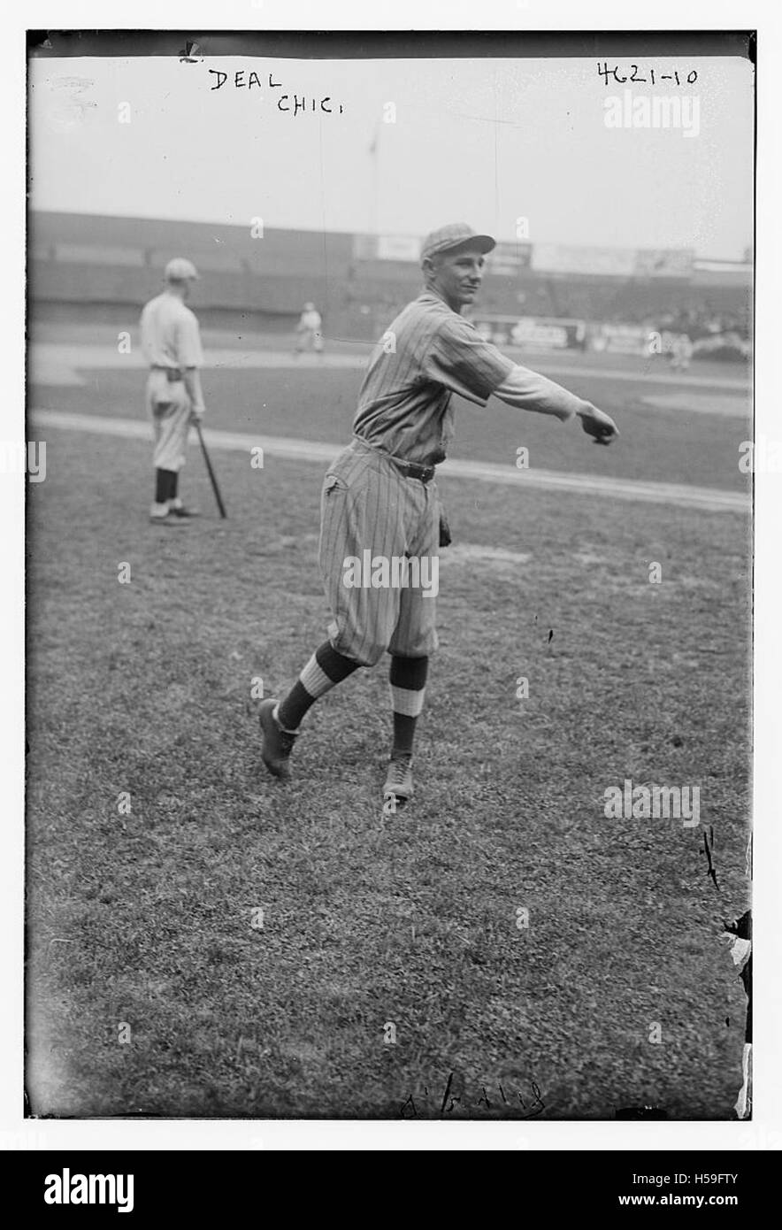 A historical photograph of Charlie Deal, a baseball player from the ...