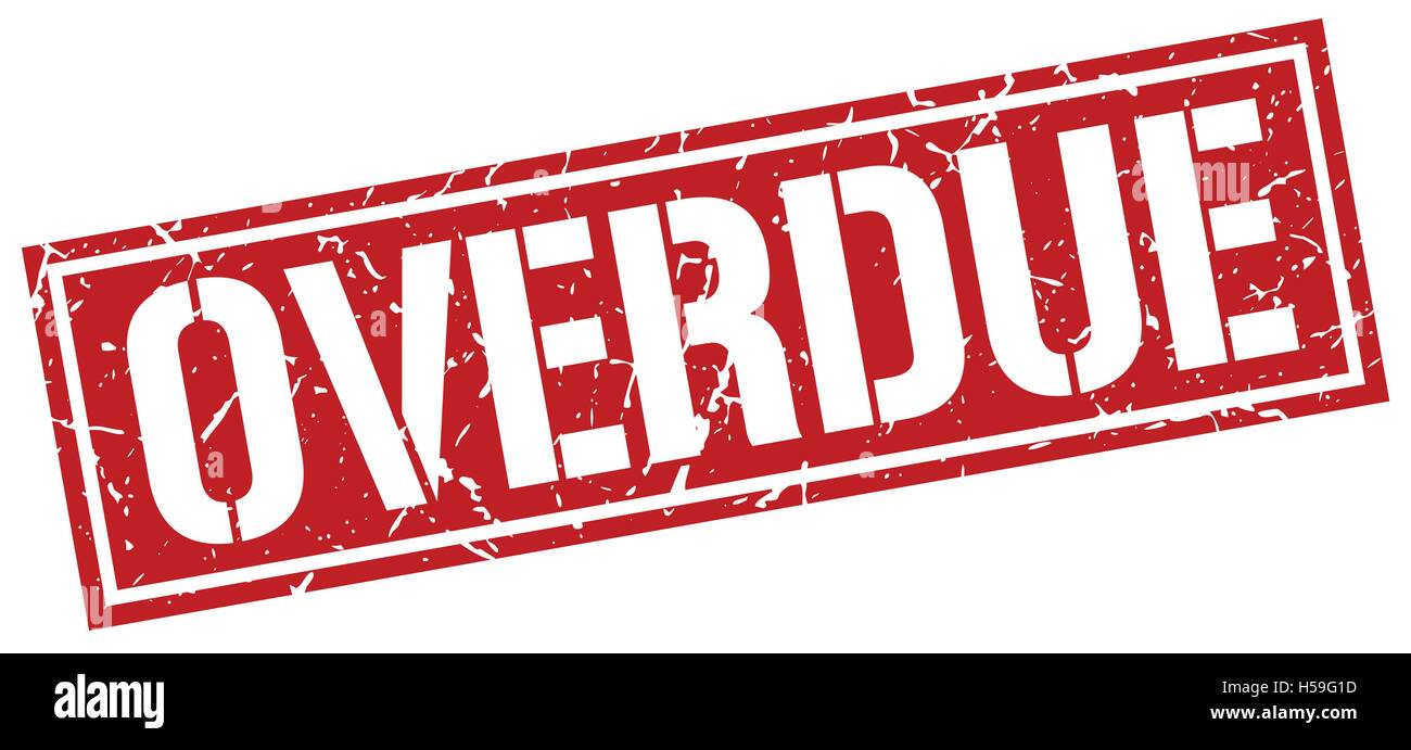 overdue square grunge stamp Stock Vector Image & Art - Alamy