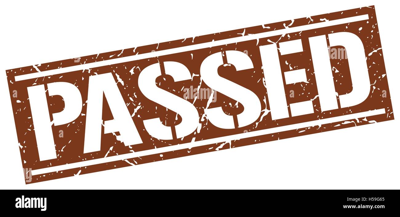 passed square grunge stamp Stock Vector Image & Art - Alamy