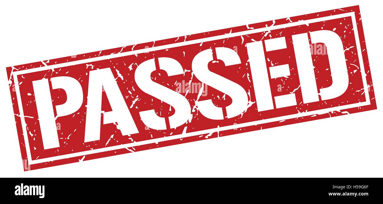 passed square grunge stamp Stock Vector Image & Art - Alamy