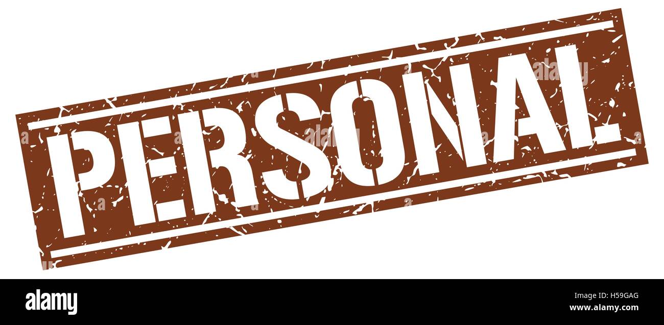 personal square grunge stamp Stock Vector Image & Art - Alamy