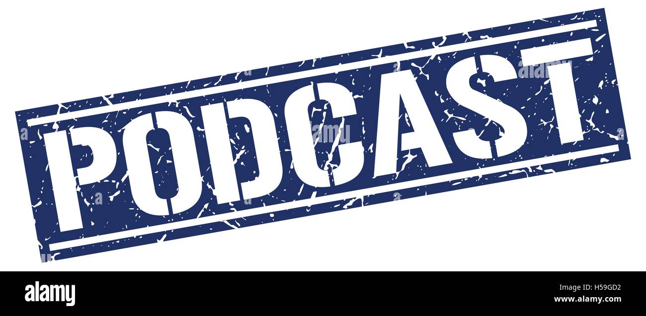 podcast square grunge stamp Stock Vector Image & Art - Alamy