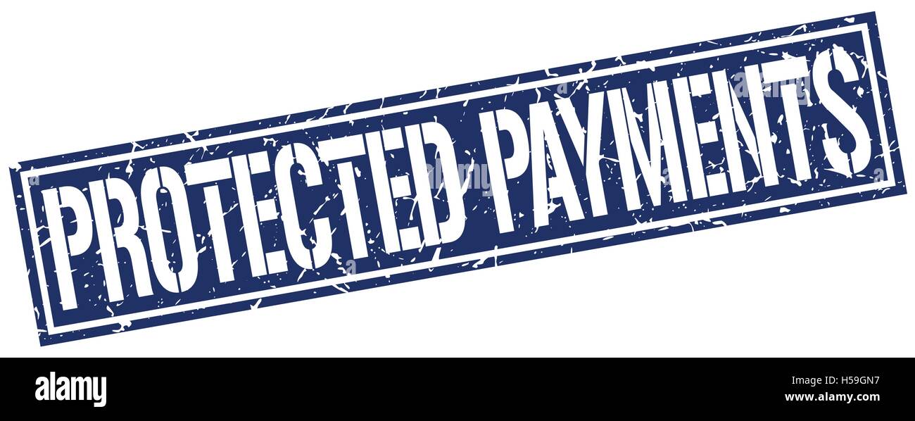 protected payments square grunge stamp Stock Vector Image & Art - Alamy