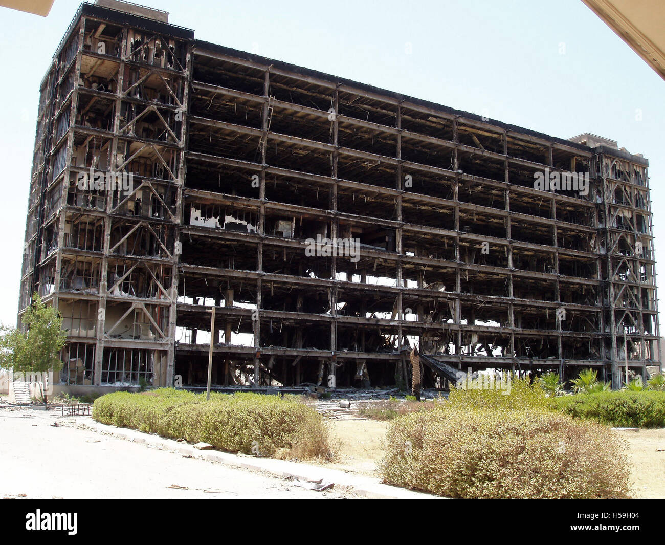 19th July 2003 The looted and burned National Olympic Committee of Iraq ...