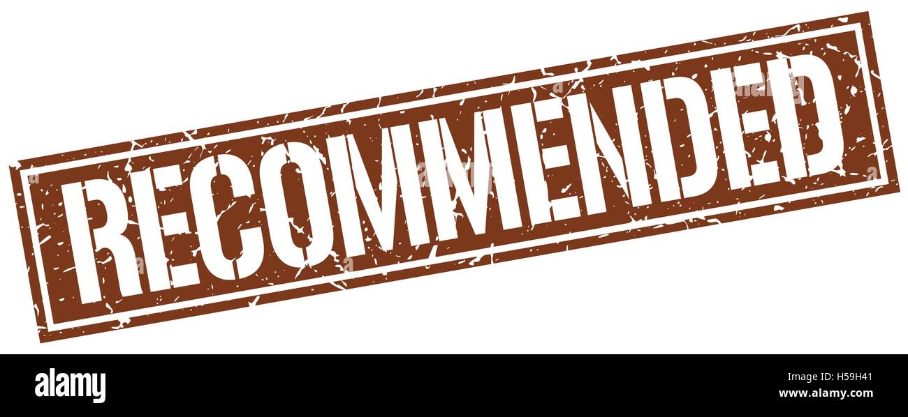 recommended square grunge stamp Stock Vector Image & Art - Alamy