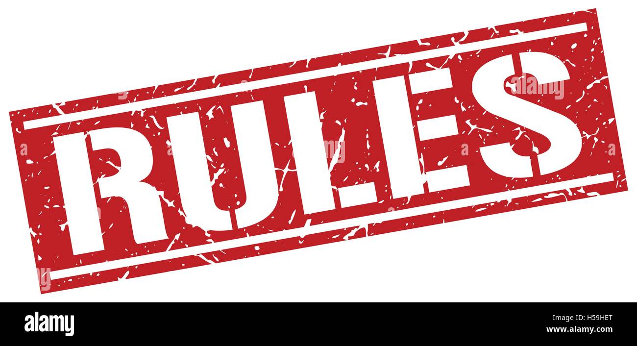 rules square grunge stamp Stock Vector Image & Art - Alamy