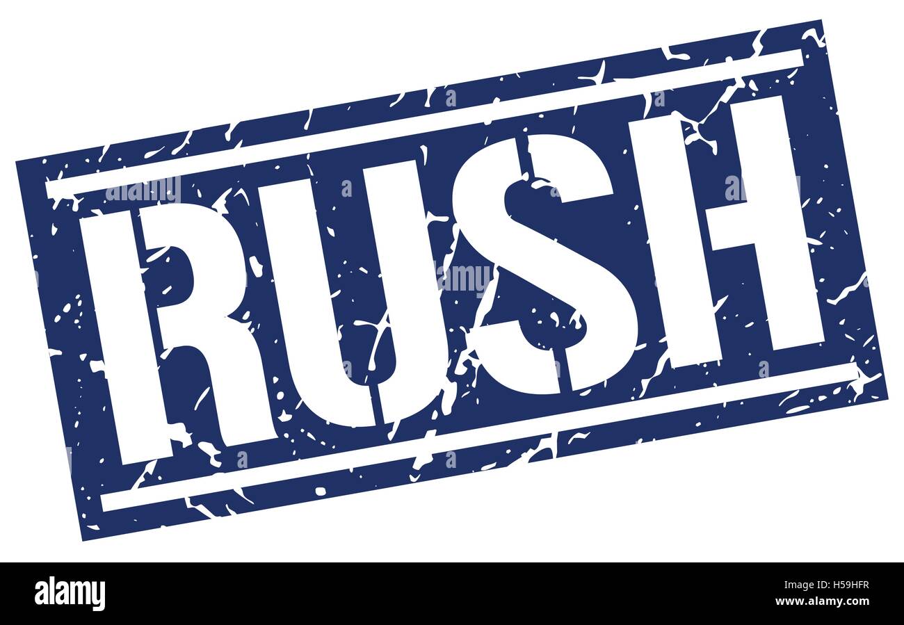 rush square grunge stamp Stock Vector Image & Art - Alamy