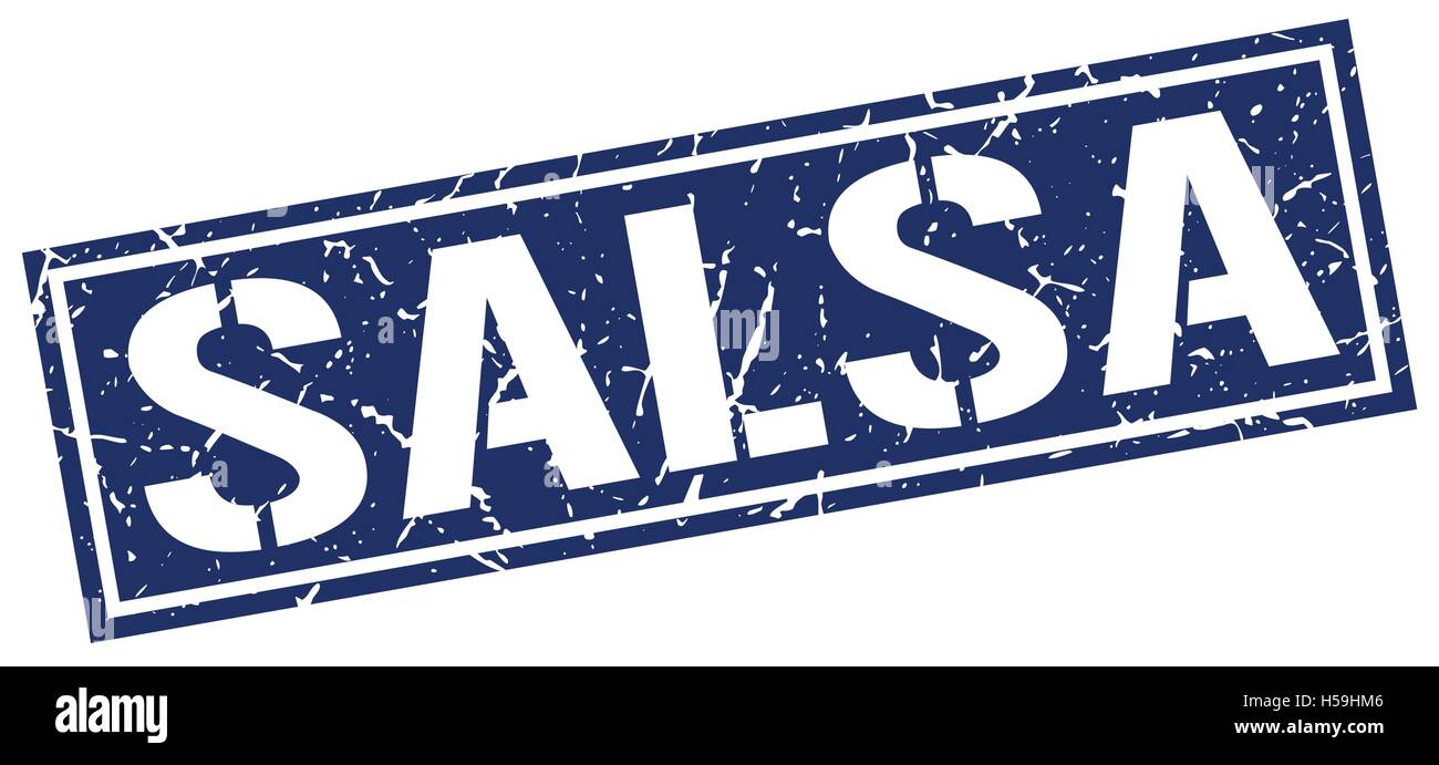 salsa square grunge stamp Stock Vector Image & Art - Alamy