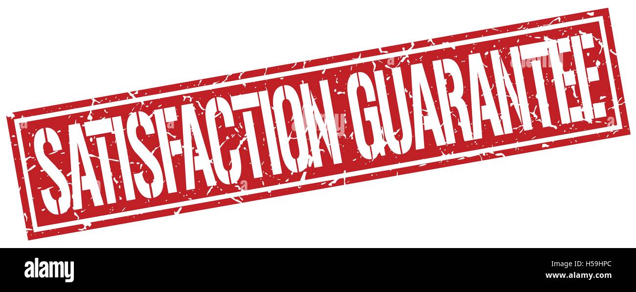 Satisfaction guarantee square stamp Stock Vector Images - Alamy
