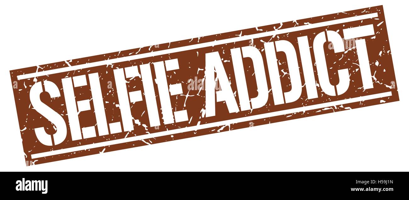 selfie addict square grunge stamp Stock Vector Image & Art - Alamy