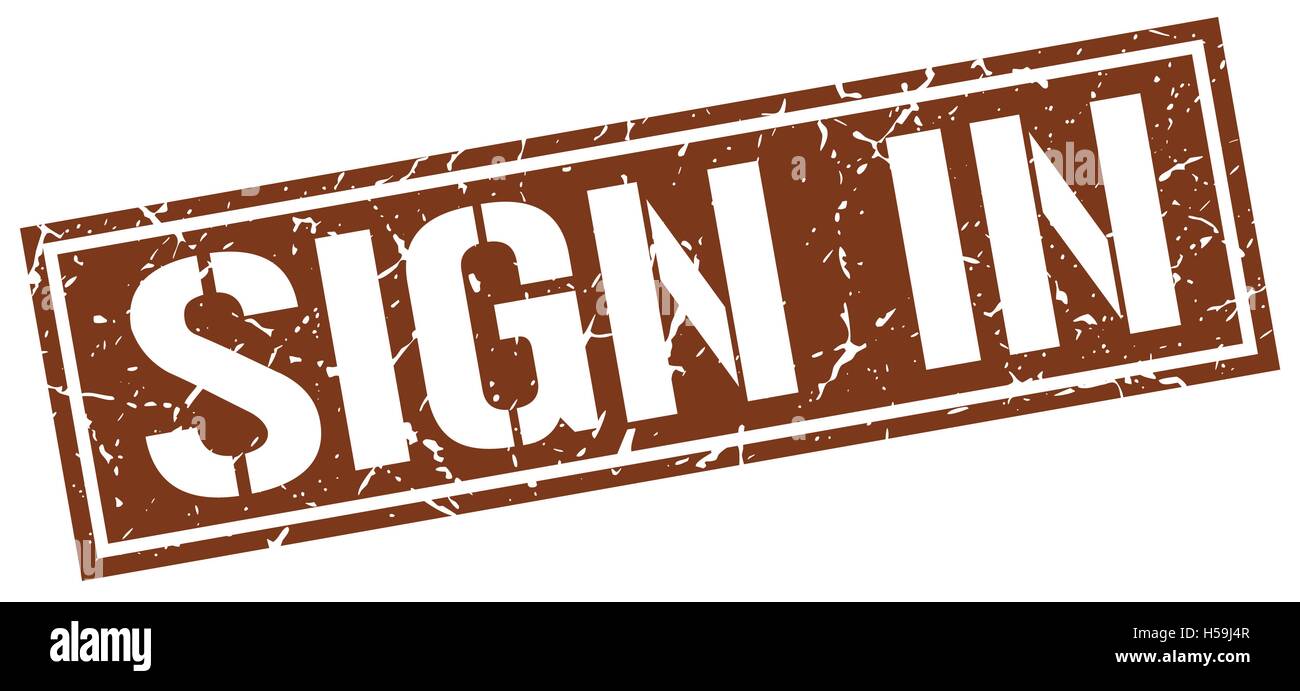 sign in square grunge stamp Stock Vector Image & Art - Alamy
