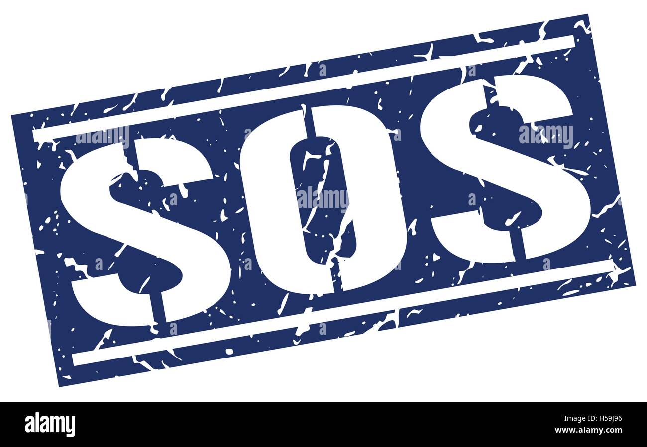 sos square grunge stamp Stock Vector Image & Art - Alamy