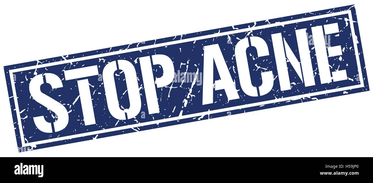 stop acne square grunge stamp Stock Vector Image & Art - Alamy