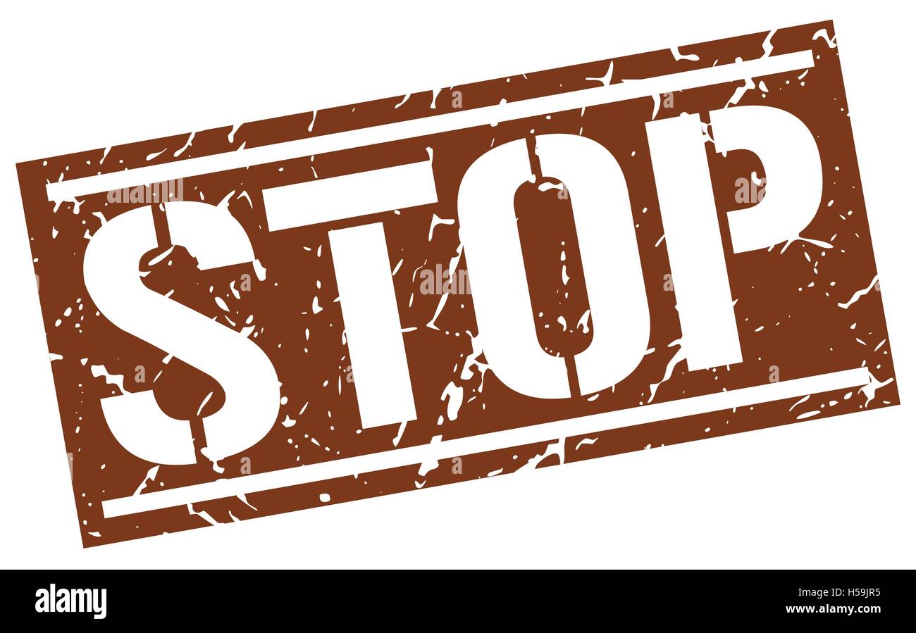 Stop stamp square grungy Stock Vector Images - Alamy