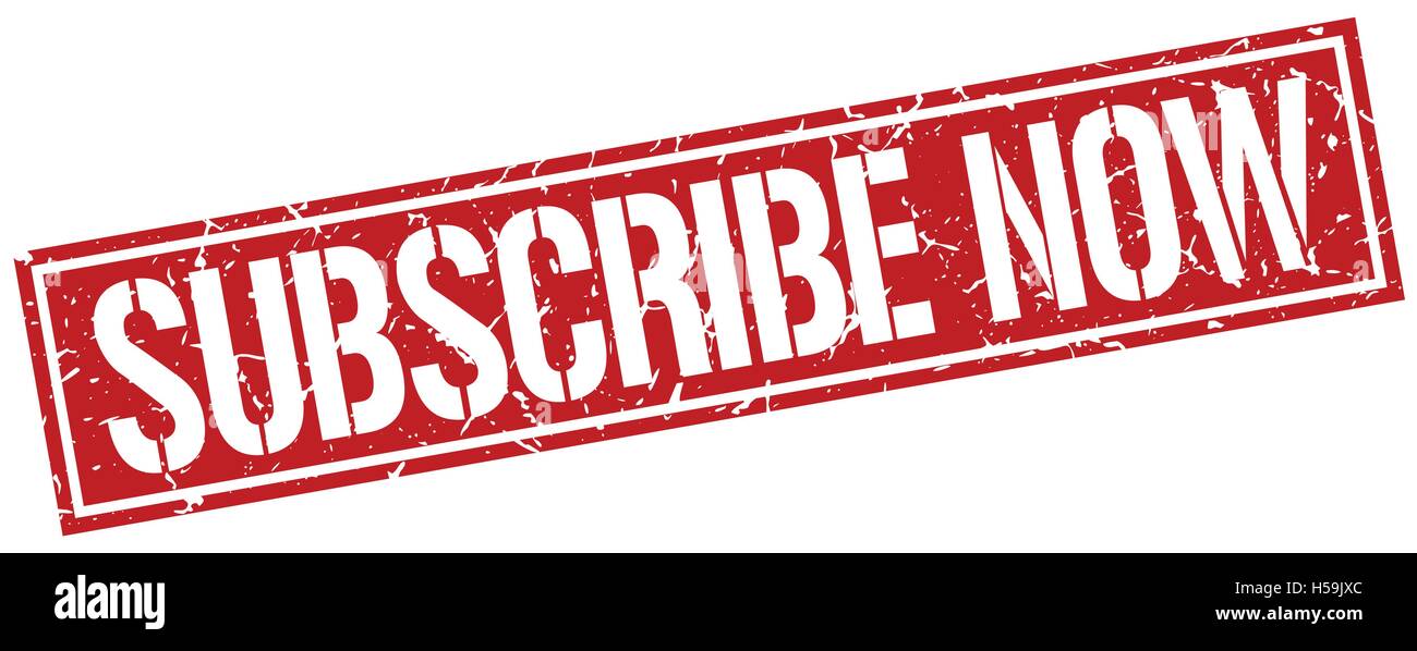 subscribe now square grunge stamp Stock Vector Image & Art - Alamy