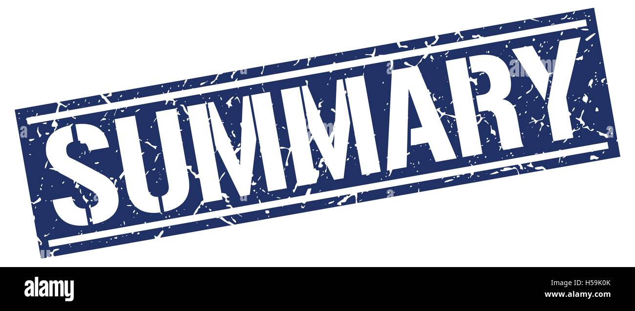 Summary stamp square grunge hi-res stock photography and images - Alamy