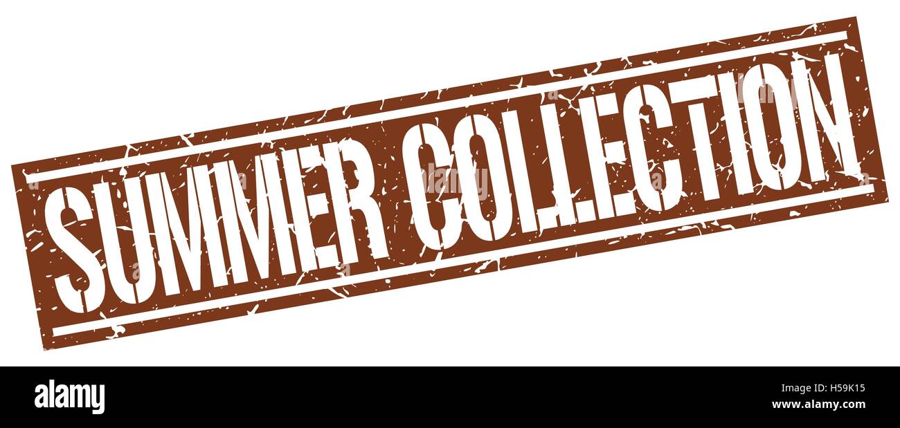 summer collection square grunge stamp Stock Vector Image & Art - Alamy