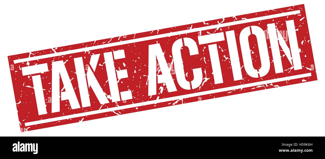 Take action square stamp hi-res stock photography and images - Alamy