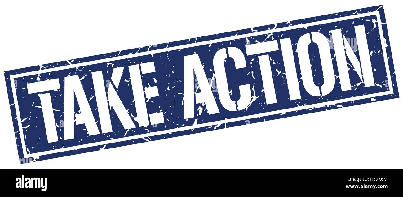 Take action square stamp hi-res stock photography and images - Alamy
