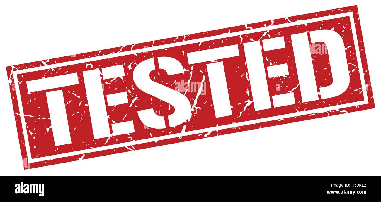 Tested stamp square grunge hi-res stock photography and images - Alamy