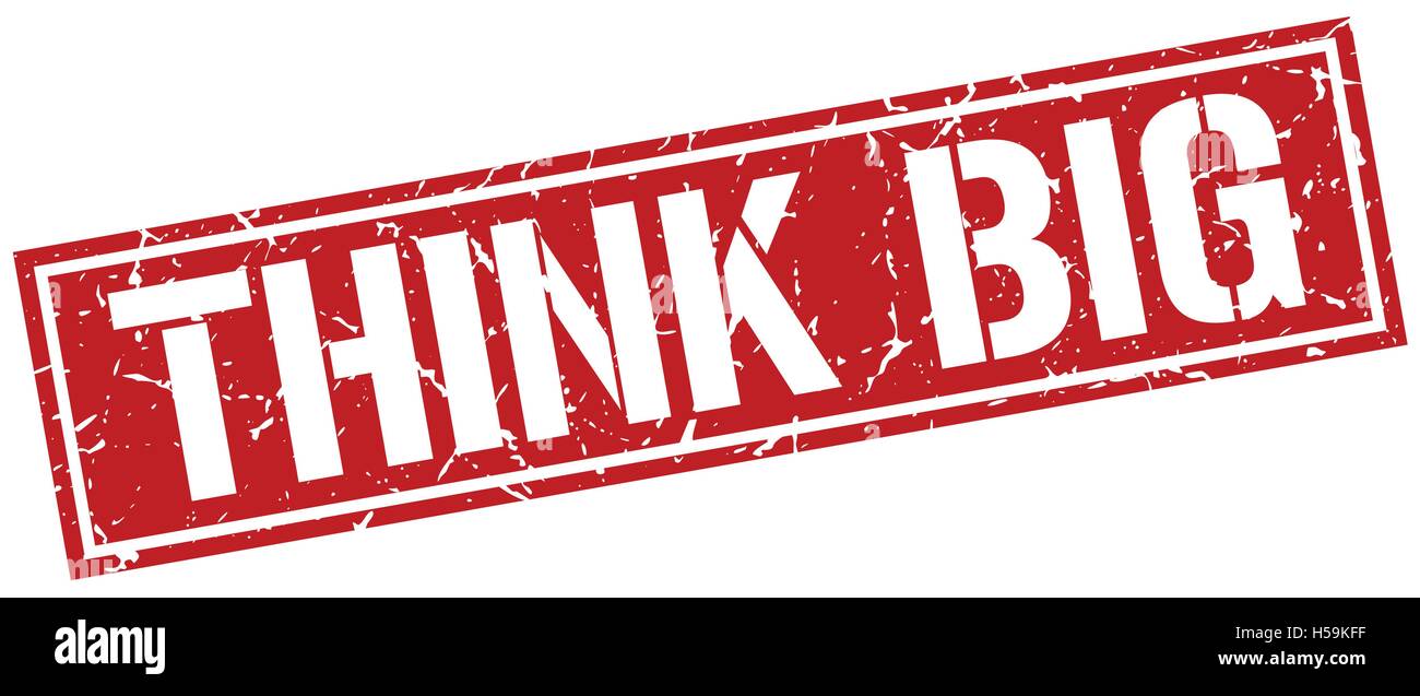 think big square grunge stamp Stock Vector Image & Art - Alamy