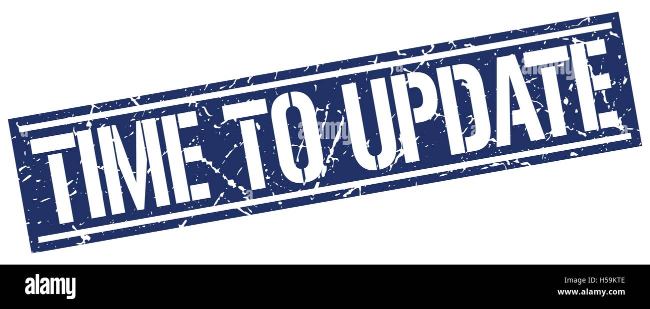 Time update stamp square hi-res stock photography and images - Alamy