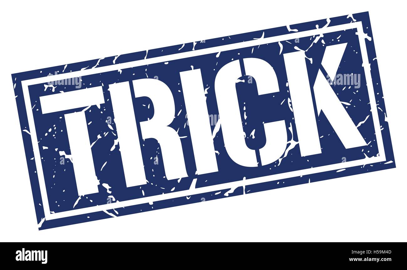 Trick square stamp grunge Stock Vector Images - Alamy