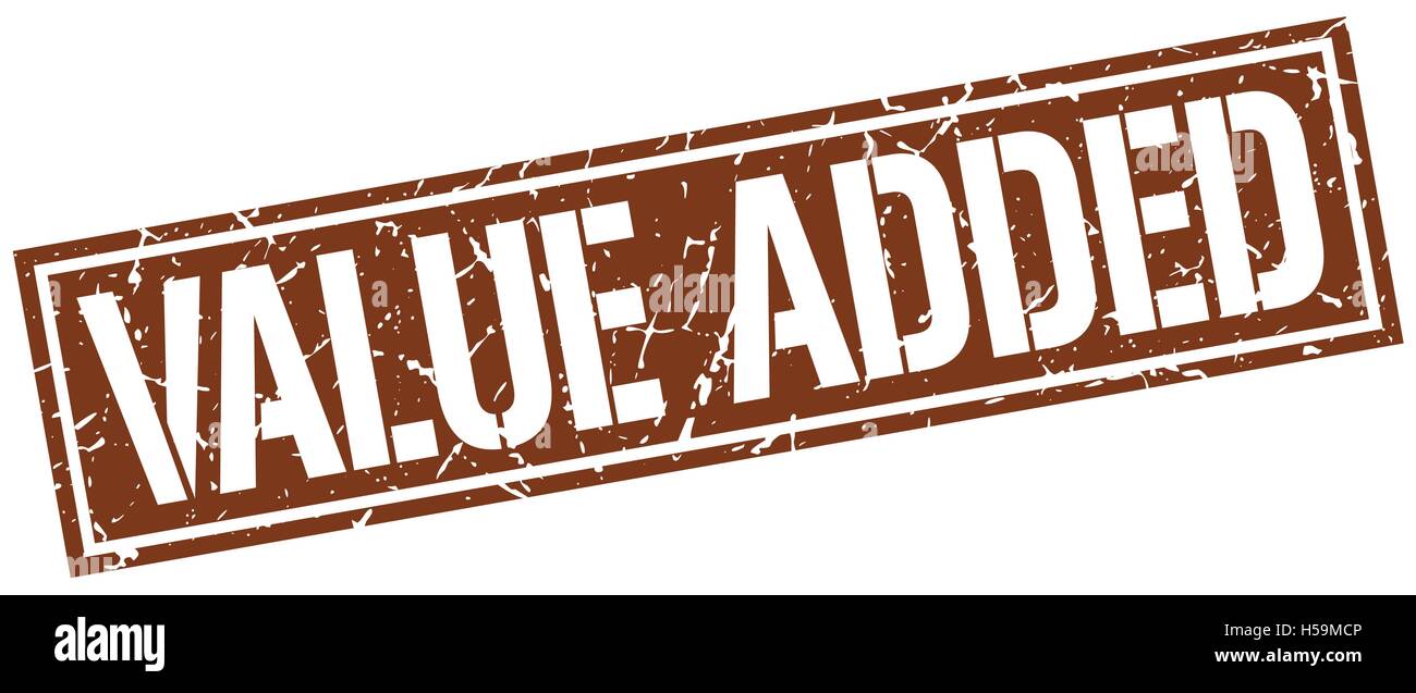 value added square grunge stamp Stock Vector Image & Art - Alamy