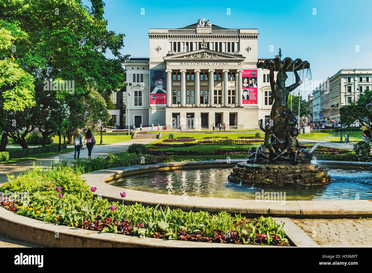 The Latvian National Opera was built in the style of Neoclassicism from ...