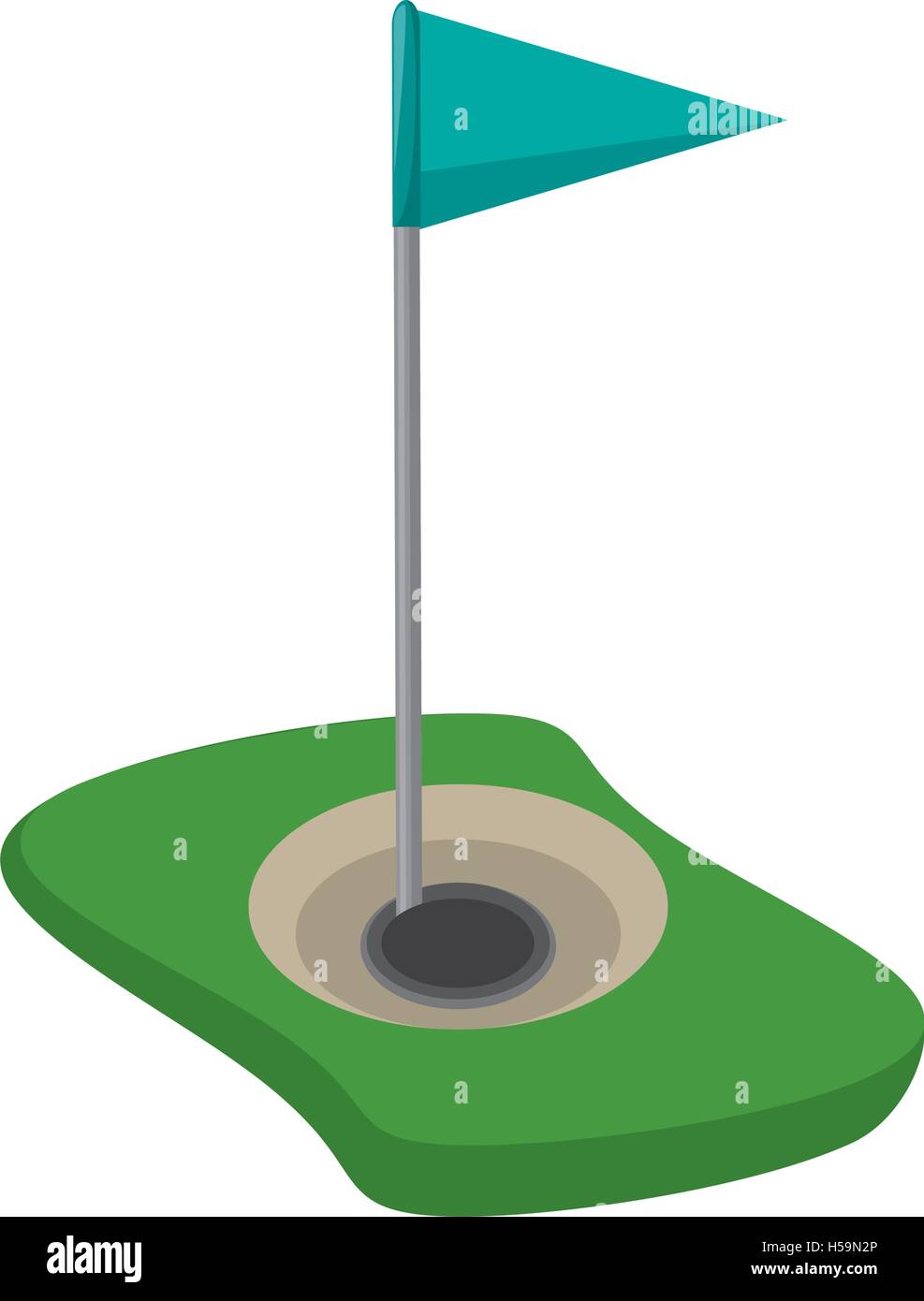 golf flag hole isolated icon Stock Vector Image & Art - Alamy