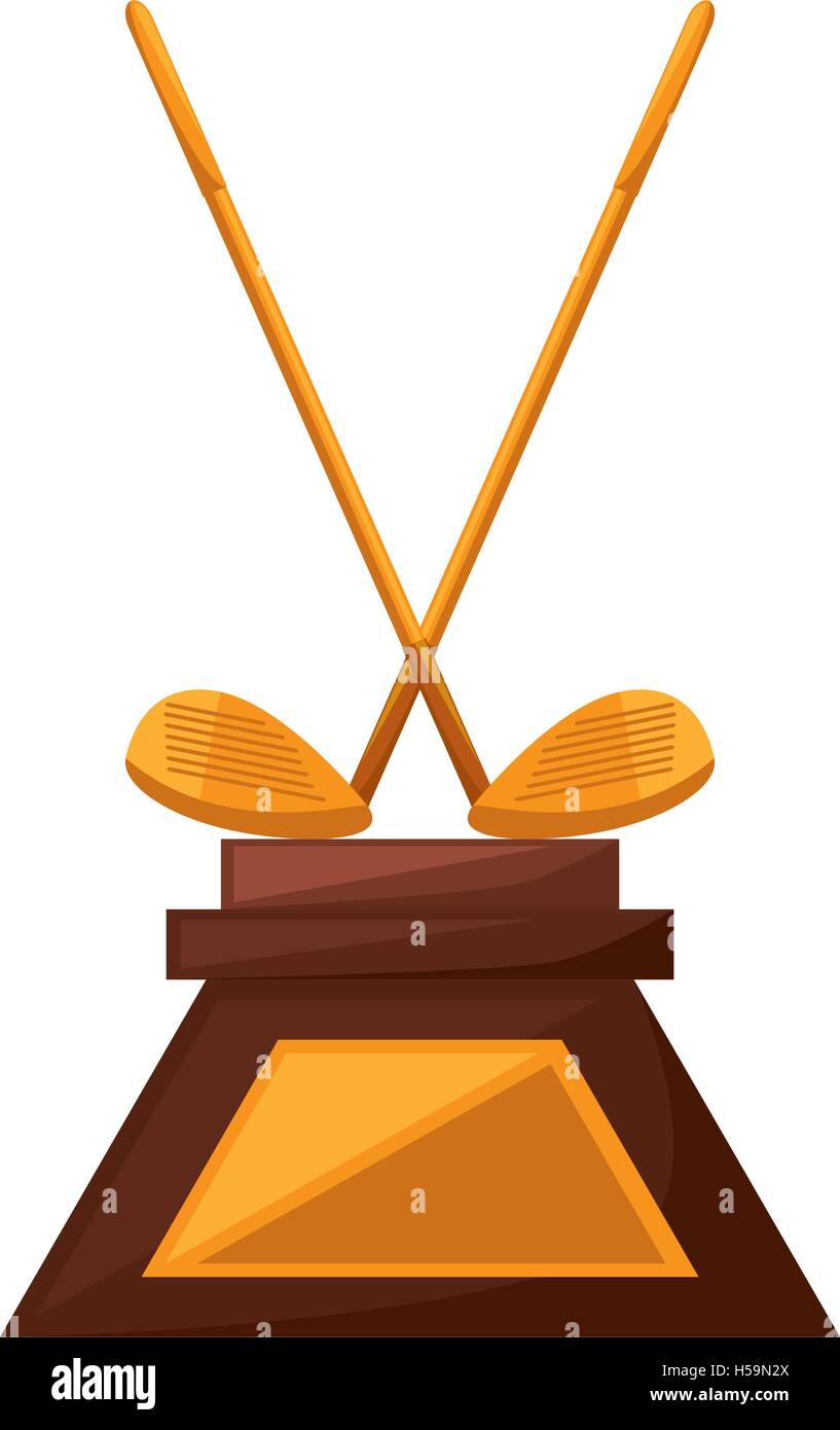 golf trophy championship isolated icon Stock Vector Image & Art - Alamy