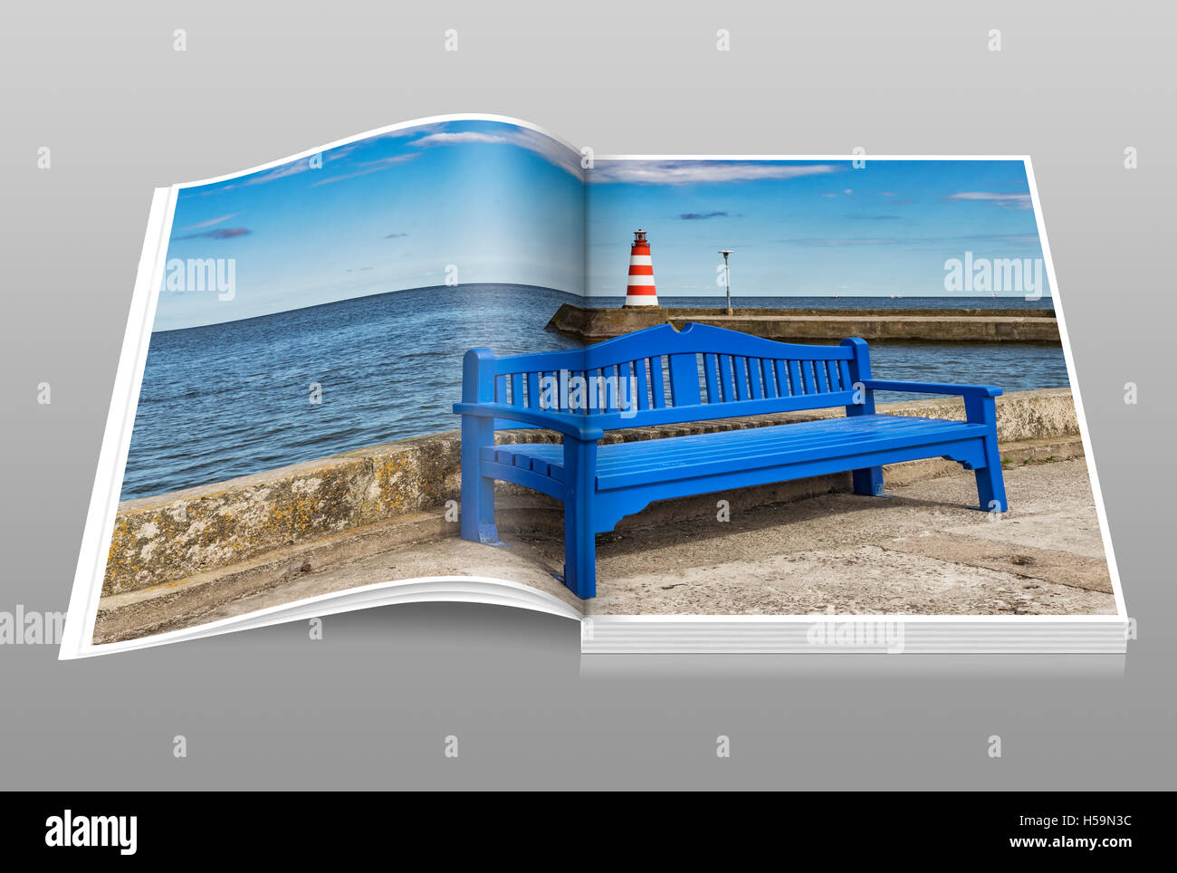 Pier of Nida. The village is located on the lagoon side of the Curonian ...