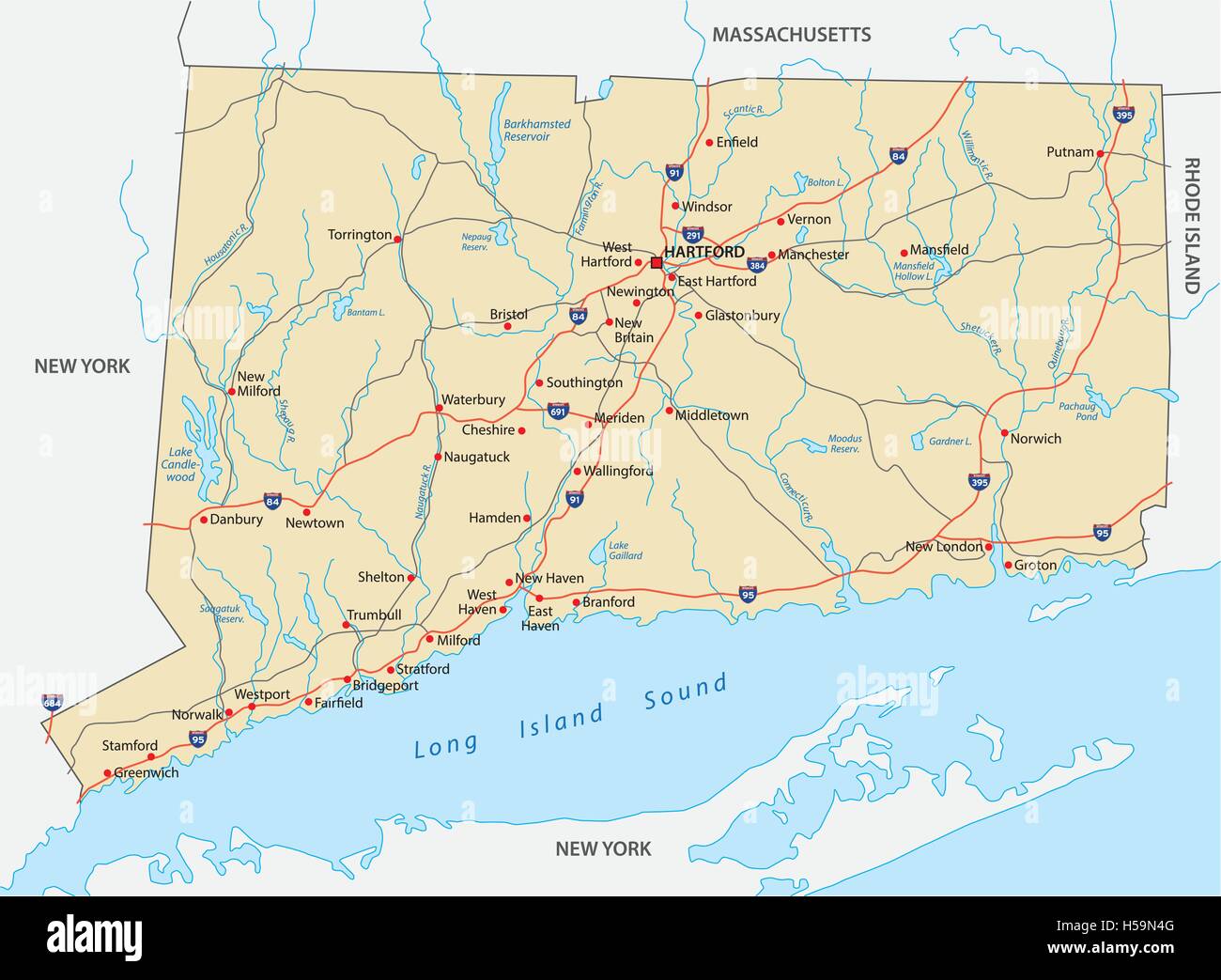 connecticut road map Stock Vector Image & Art - Alamy connecticut road map Stock Vector Image & Art - Alamy