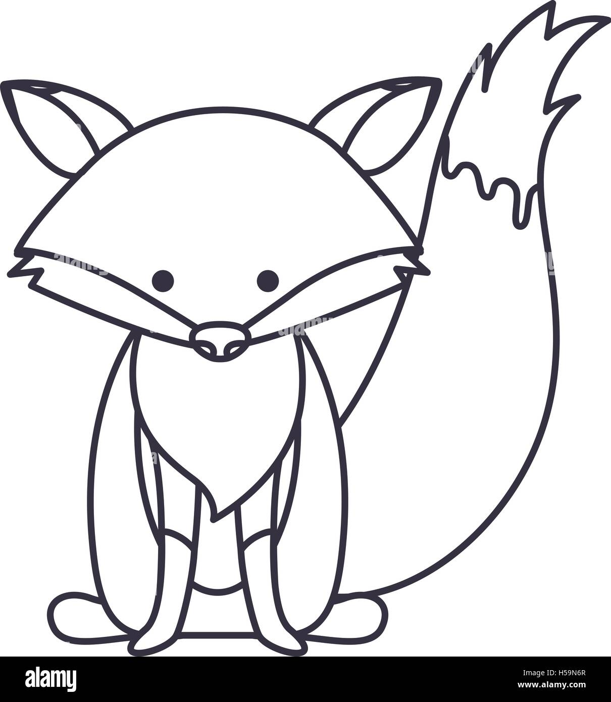 Isolated fox cartoon design Stock Vector Image & Art - Alamy