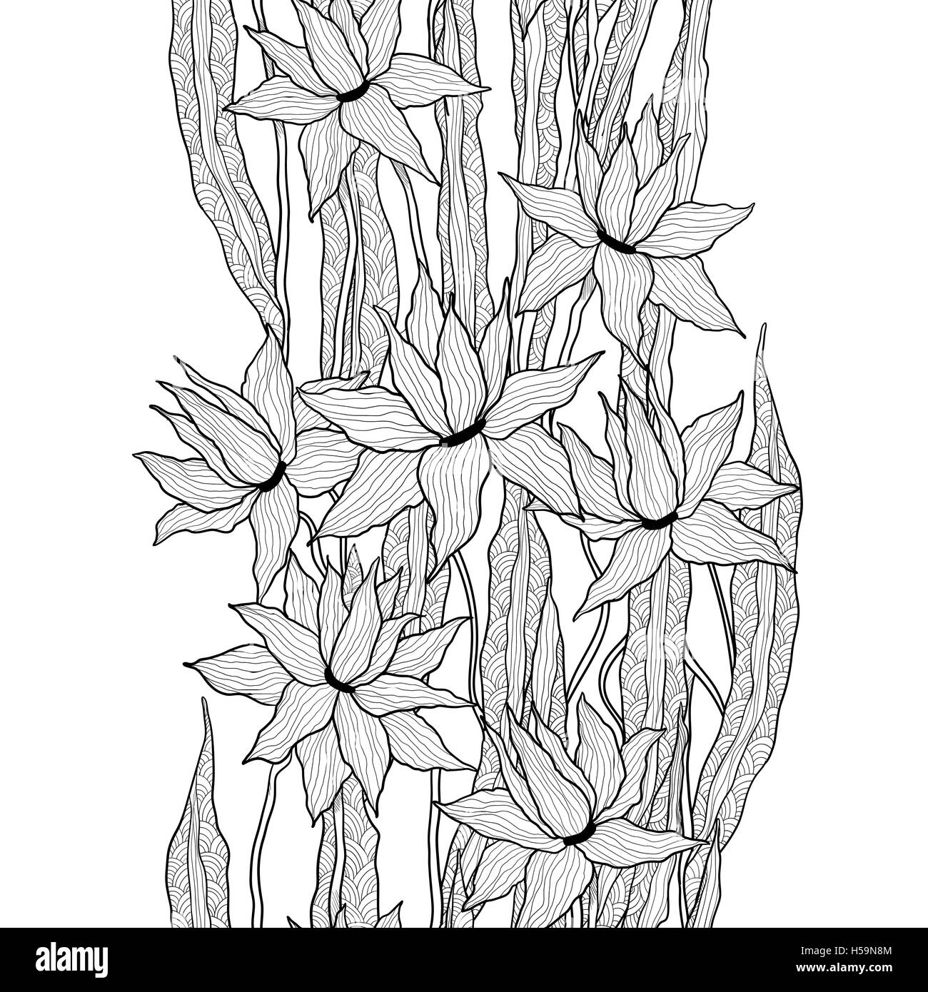 Abstract lily lilies flowers flower Stock Vector Images - Alamy