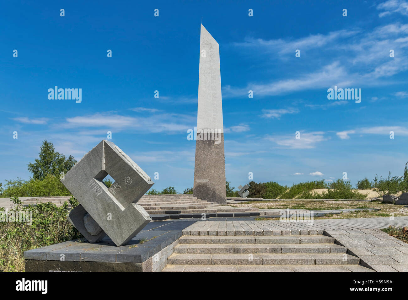 The sundial calendar is located on the Parnidis dune in Nidden, Nida ...