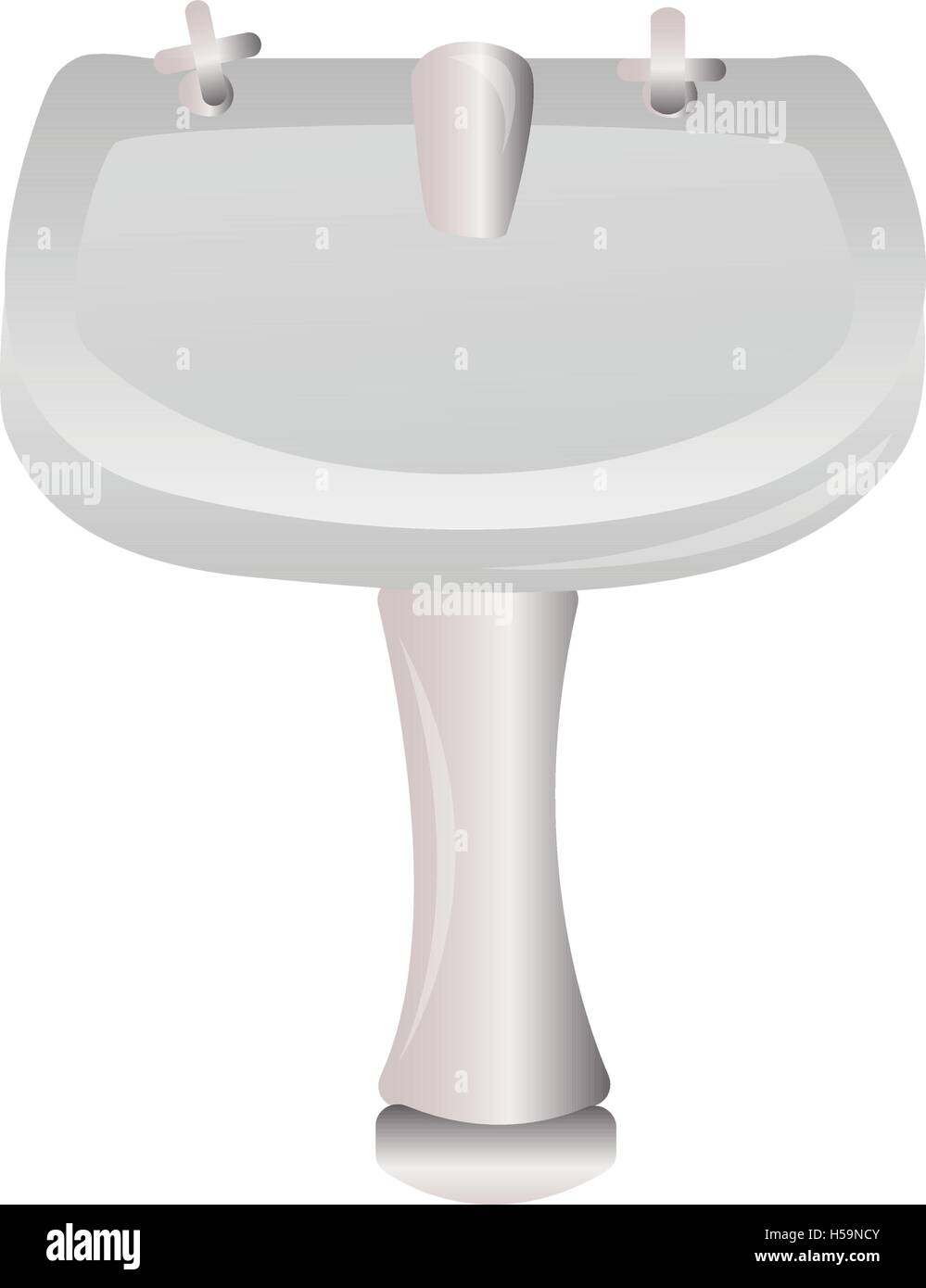 Isolated sink on a white background, Vector illustration Stock Vector ...